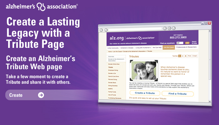 Email - Create a tribute and share your story | Alzheimer's Association